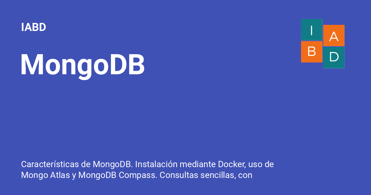 MongoDB - Inteligencia Artificial y Big Data